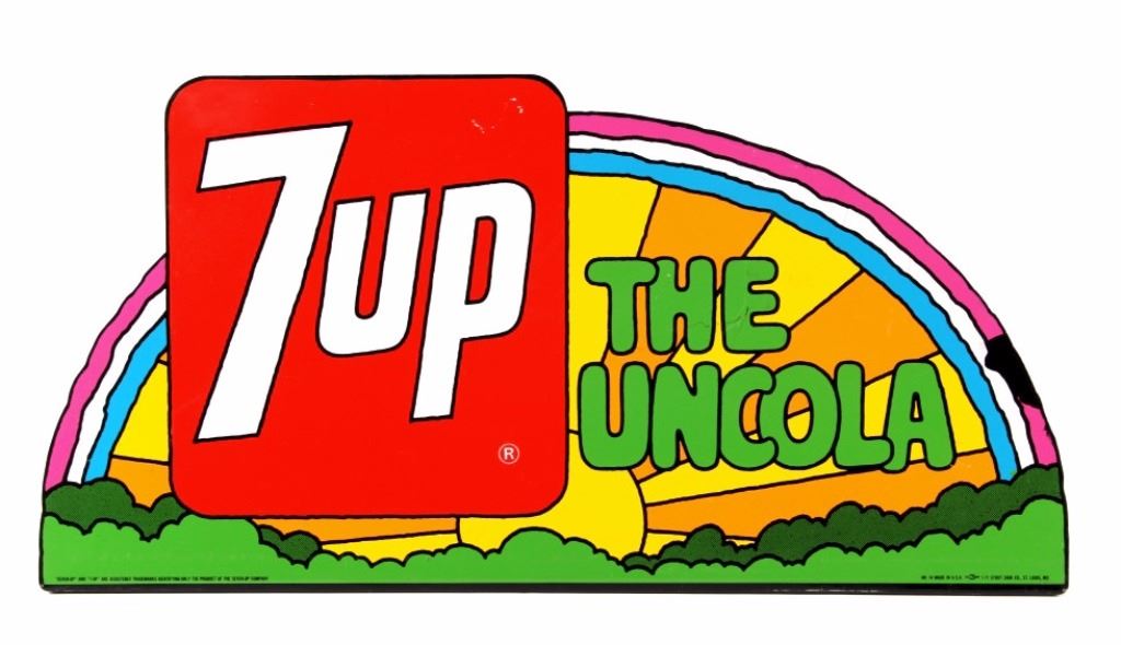 7up The Uncola Counter Top Sign Peter Max Design