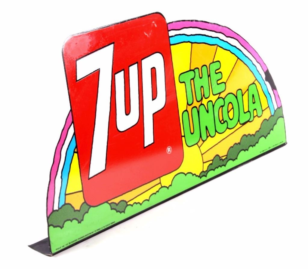 7up The Uncola Counter Top Sign Peter Max Design