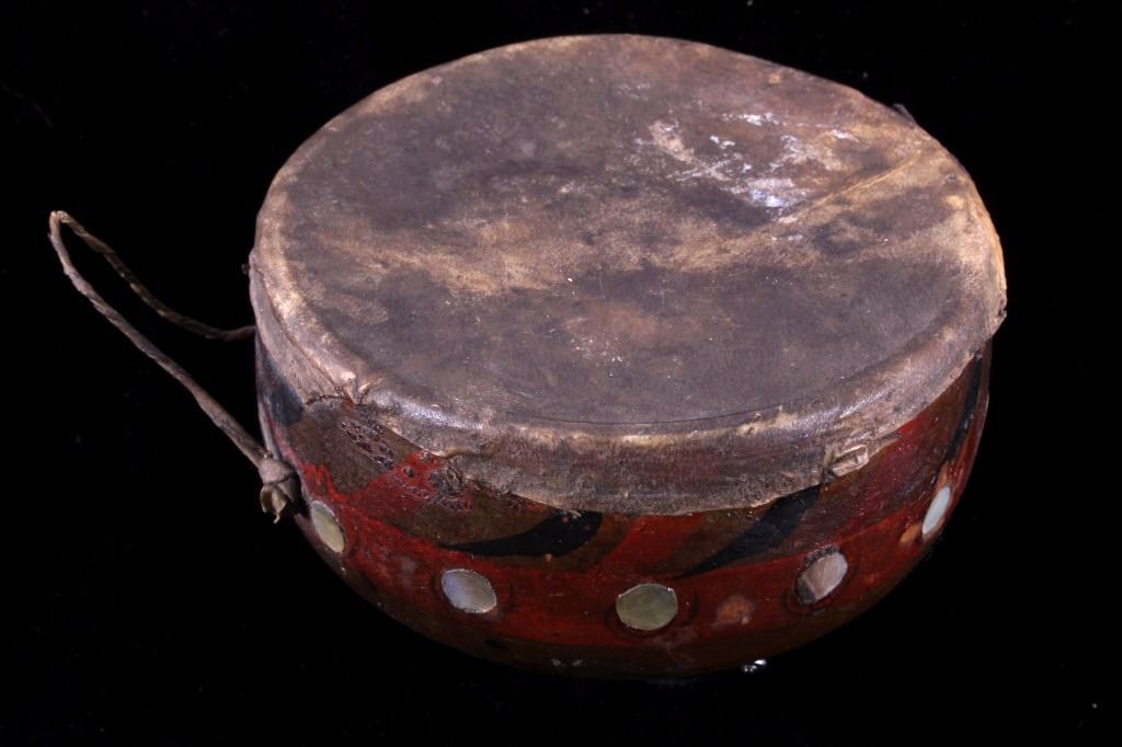 Northwest Coast Indian Small Hand Drum circa 1900