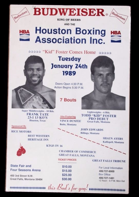 Budweiser Houston Boxing Great Falls, MT Poster