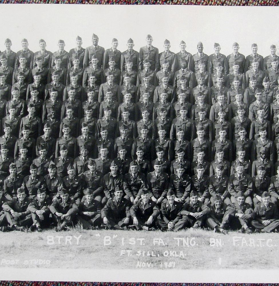 Vintage 1951 US Army Graduation Class Photo Ft. Sill OK