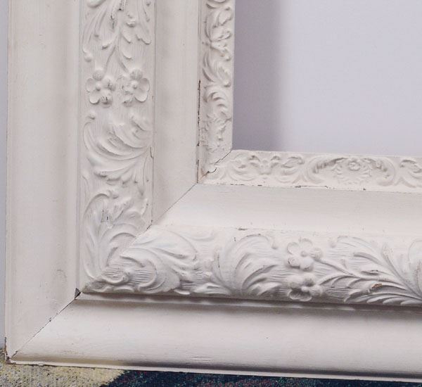 Large Antique Shabby Chic Wood Frame 24x28 Painted