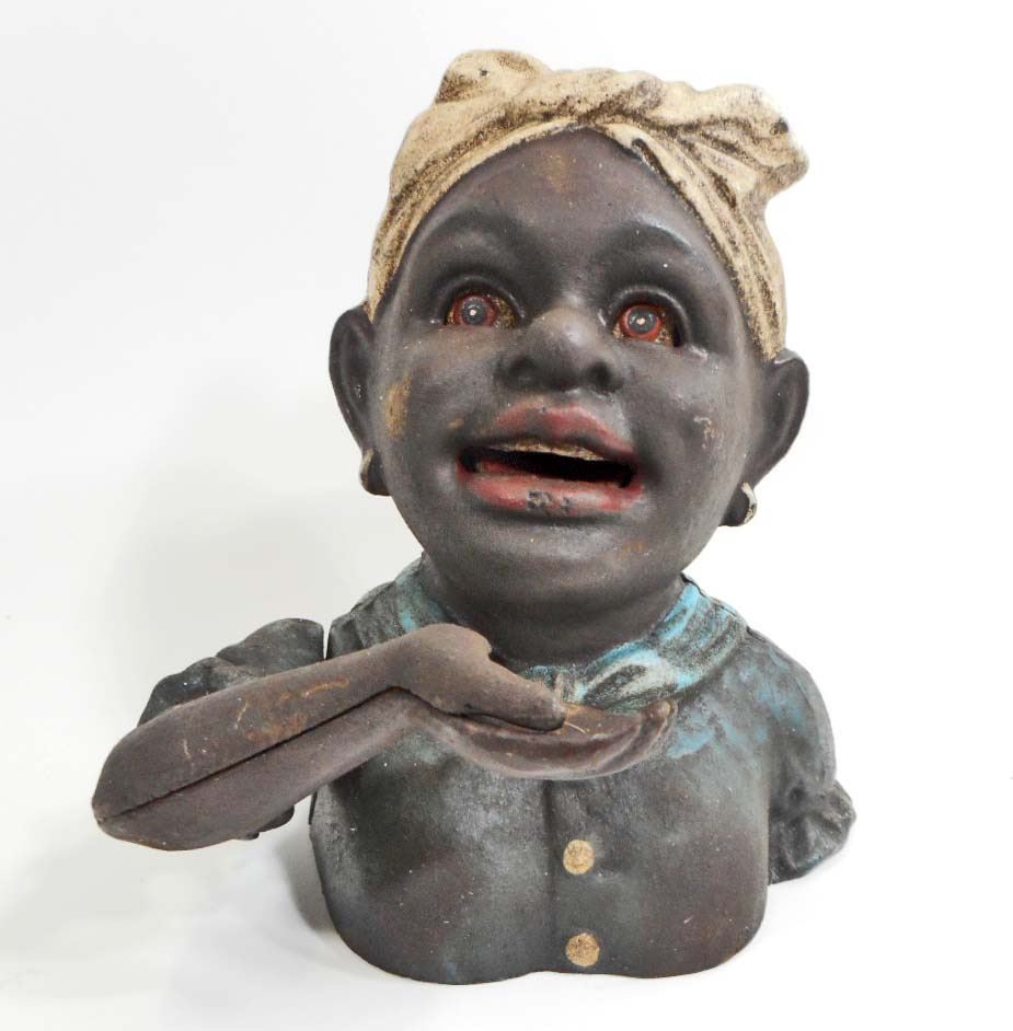 BLACK AMERICANA CAST IRON MAMMY MECHANICAL BANK