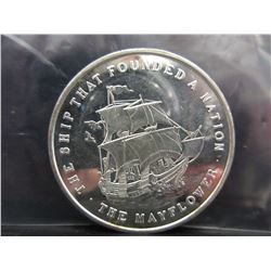 350 Anniversary of the Mayflower Silver Art Round