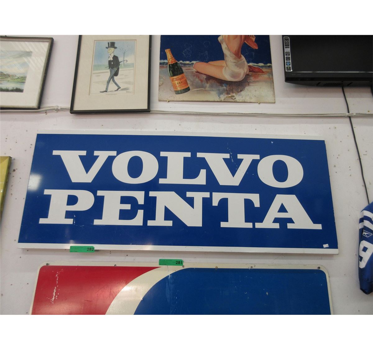 Vintage metal Volvo Penta sign