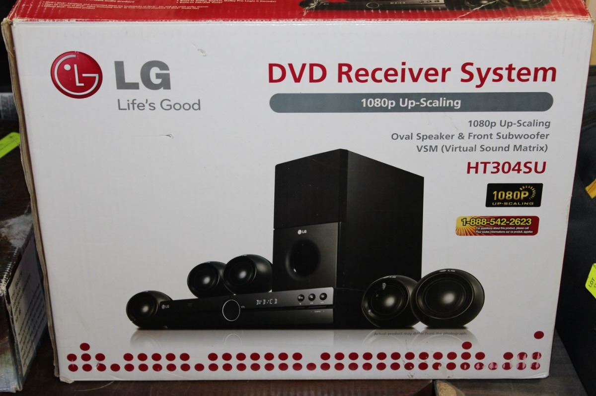 LG HT304SU DVD RECEIVER SYSTEM 5 OVAL SPEAKERS