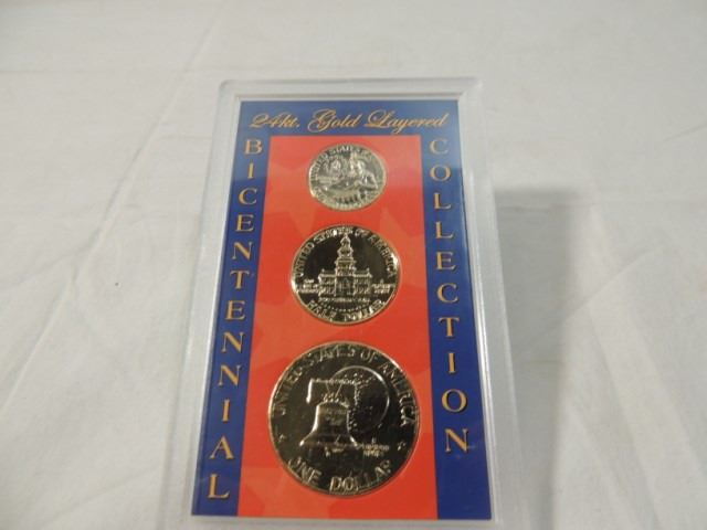 24K GOLD LAYERED BICENTENNIAL COIN COLLECTION SET