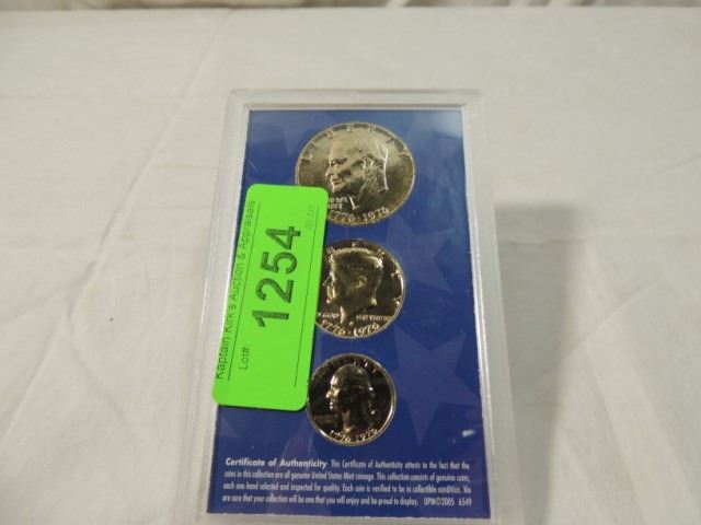 24K GOLD LAYERED BICENTENNIAL COIN COLLECTION SET