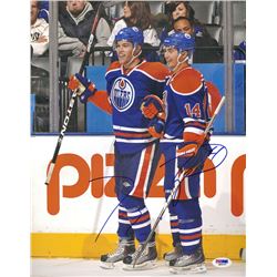Jordan Eberle & Taylor Hall Signed Oilers 11x14 Photo (PSA COA)