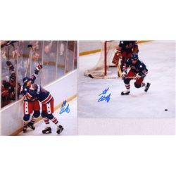 Lot of (2) Steve Christoff Signed "Miracle On Ice" 8x10 Photos (PA LOA)