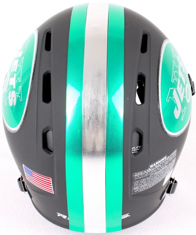 New York Jets Custom Matte Black Full-Size Authentic Proline Helmet ...