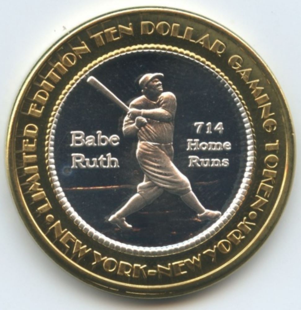 Babe Ruth Limited Edition Las Vegas "New York New York" LE Ten Dollar ...