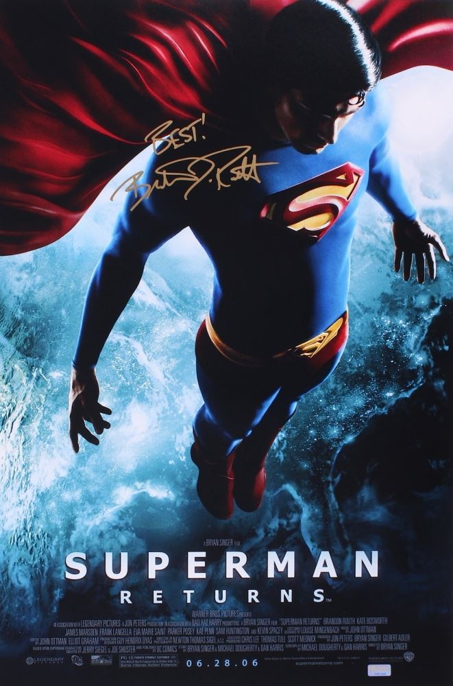 Brandon Routh Signed "Superman Returns" 16" x 24" Movie Poster ...