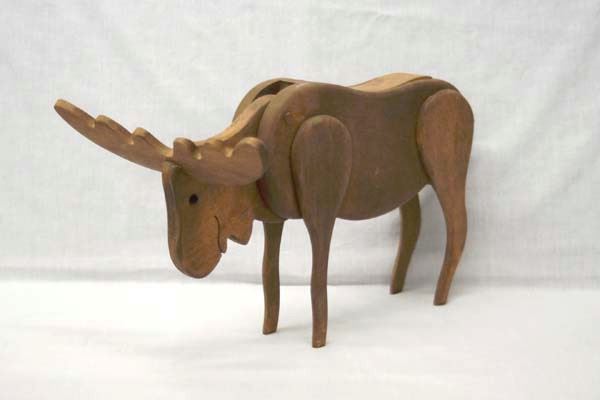 Wooden Moose Novelty Candy Dispenser
