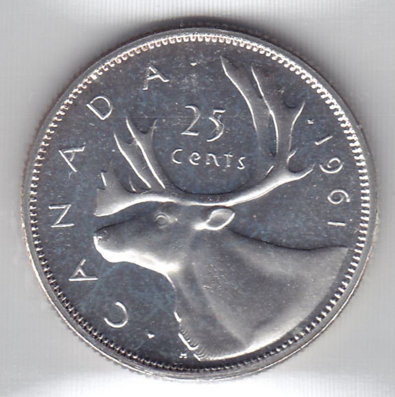 1961 Canada ICCS Graded Silver 25-Cent Quarter Coin - PL 65