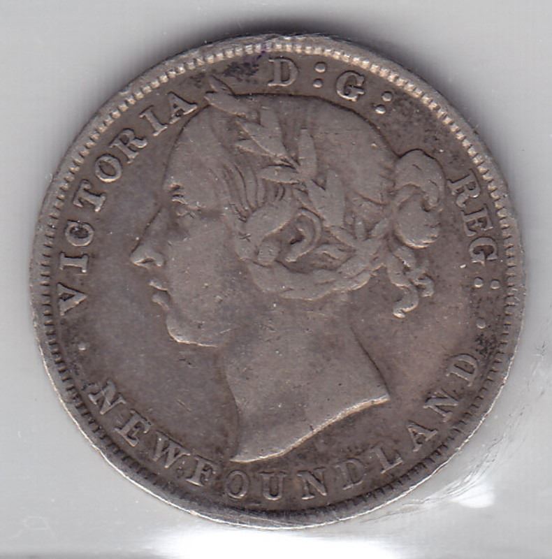 1894 Newfoundland Canada ICCS Graded Silver 20-Cent Coin - VF 20