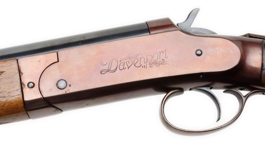 *Davenport single heavy barrel top break “Goose Gun”, 10 gauge, 40” barrel