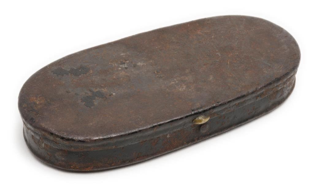 Early metal pocket mining scale with iron cross beam, copper pans and all