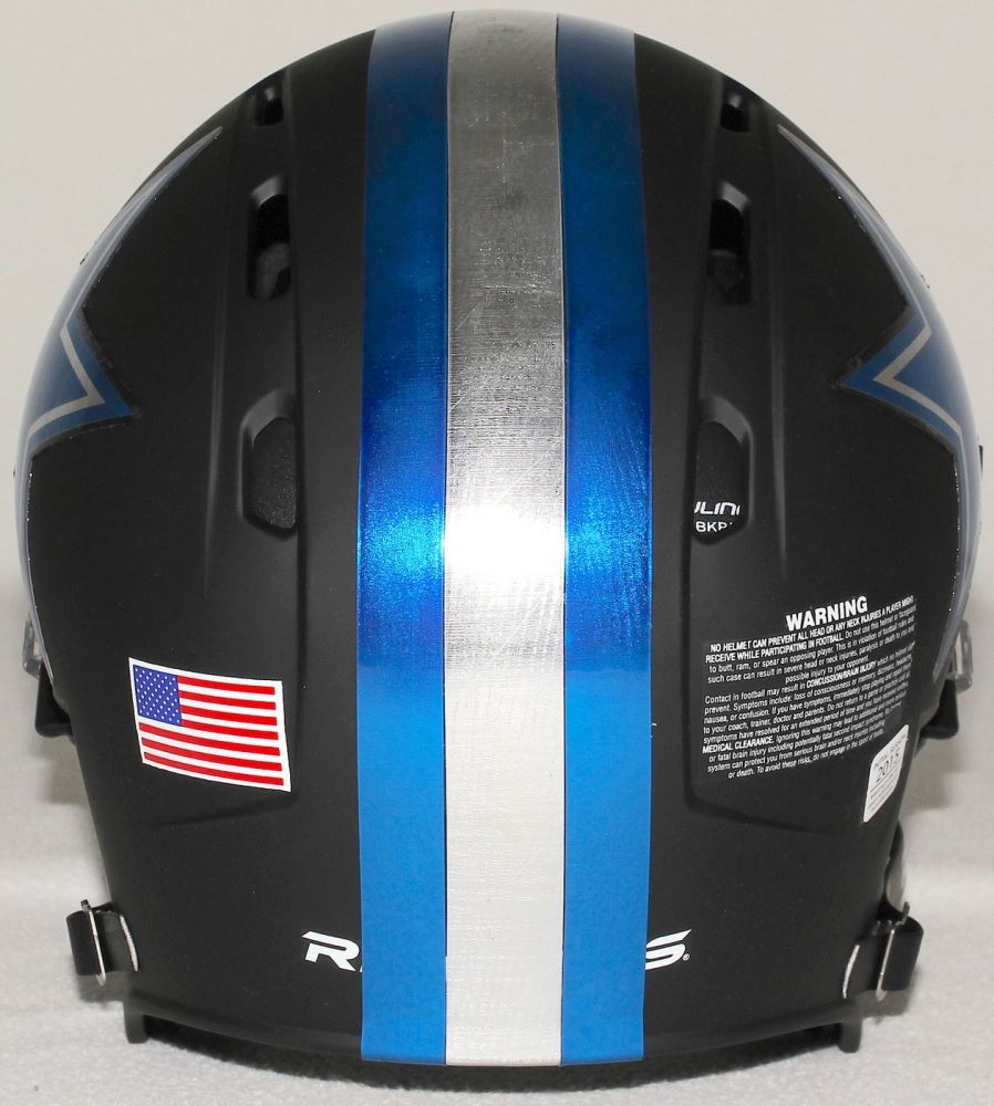Dallas Cowboys Custom Full-Size Matte Black Authentic Pro-Line Helmet ...