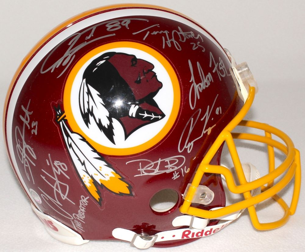 Redskins Full-Size Authentic Proline Helmet Signed by (9) with Ricky ...