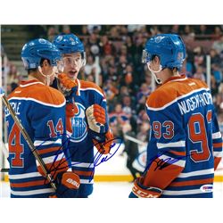 Jordan Eberle, Taylor Hall & Ryan Nugent-Hopkins Signed Oilers 11x14 ...