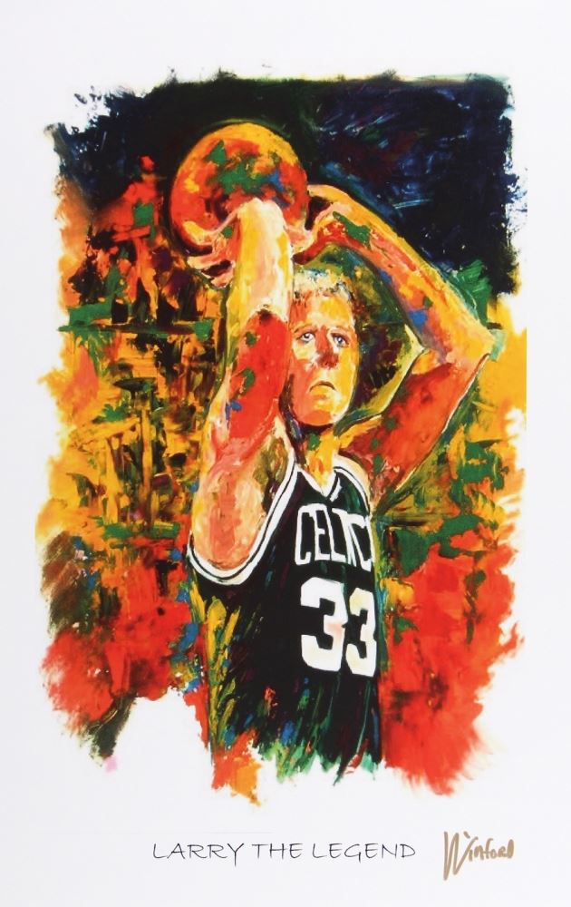 Larry Bird Celtics 11x17 "Larry the Legend" Signed Winford Lithograph ...