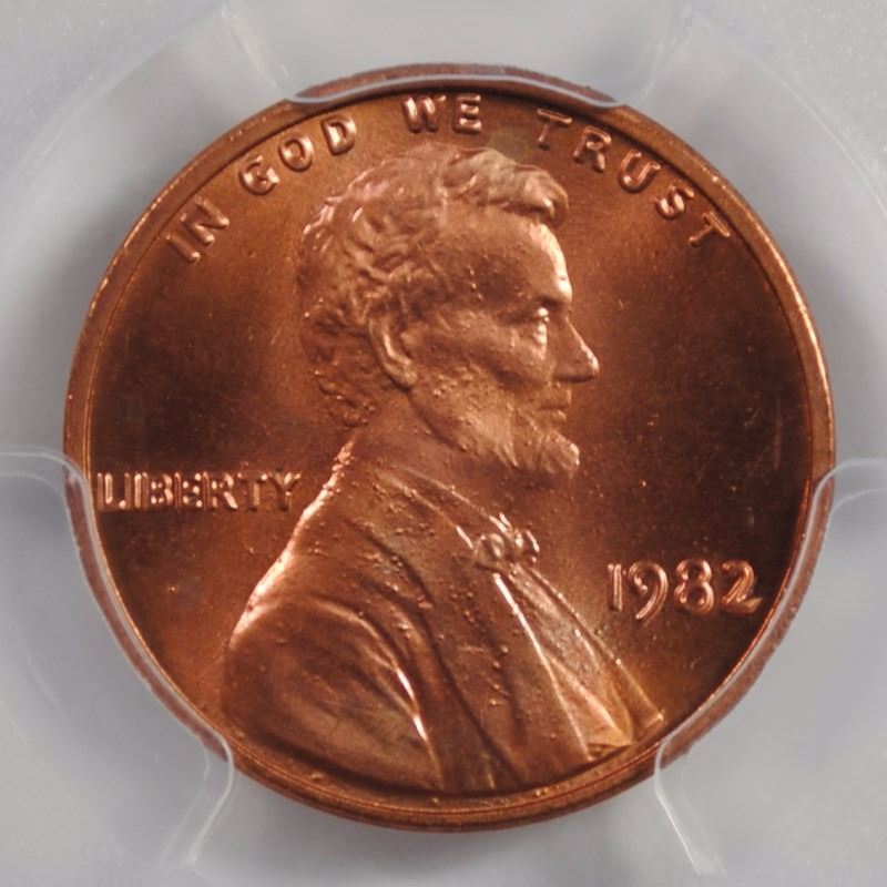 1982 LARGE DATE ( ZINC ) LINCOLN CENT PCGS MS-67 RED!