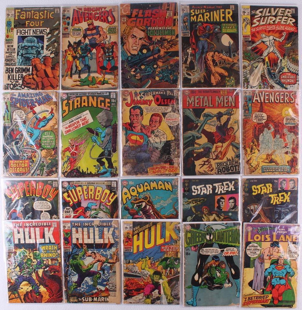 Lot of (20) Vintage 15 Cent Comic Books with Fantastic Four, The ...