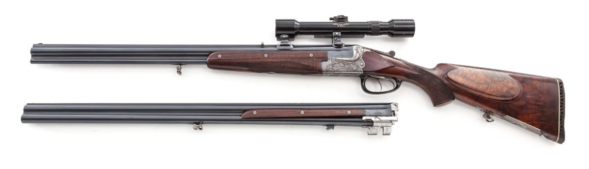 1936 Merkel Model 201-E O/U Combo Rifle/Shotgun