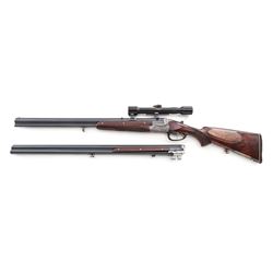 1936 Merkel Model 201-E O/U Combo Rifle/Shotgun