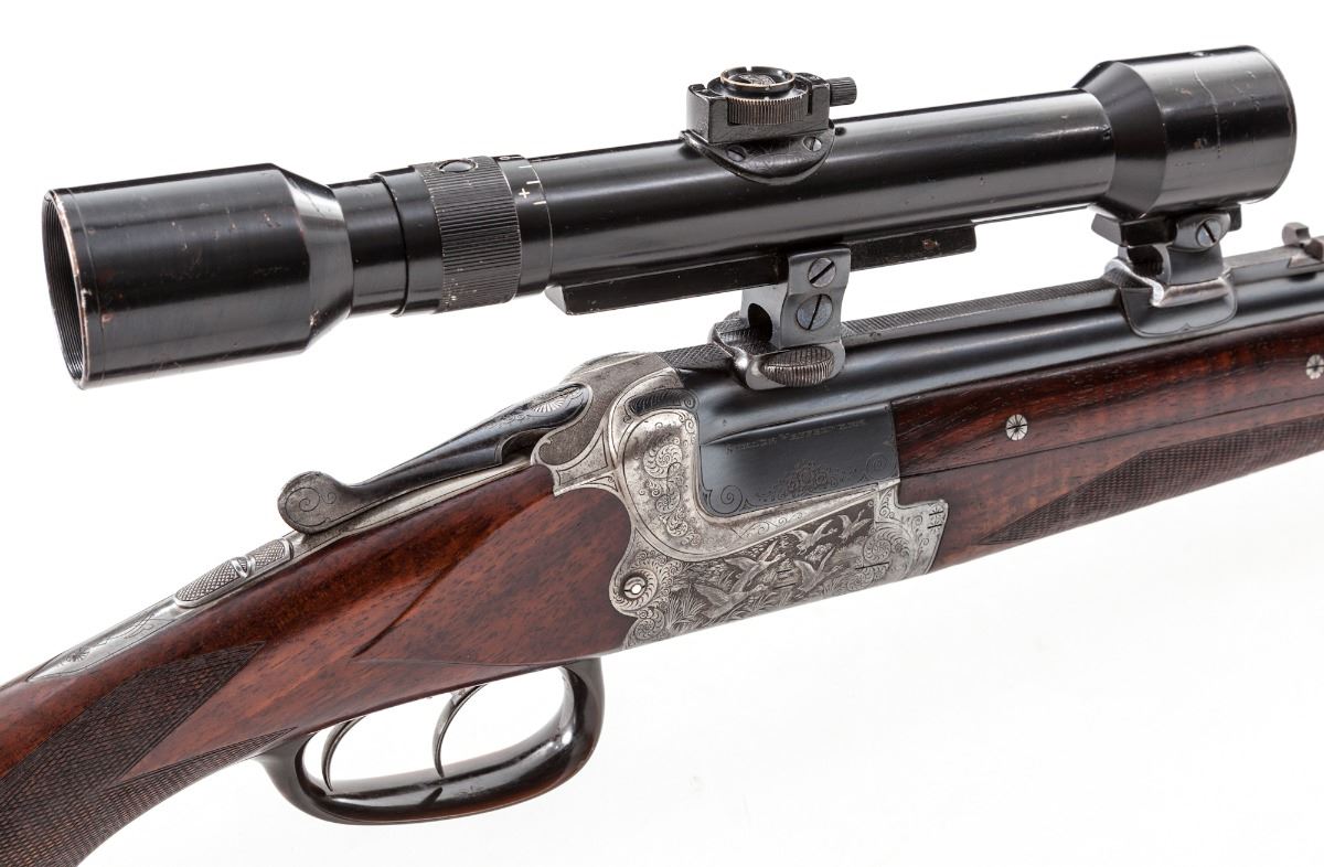 1936 Merkel Model 201-E O/U Combo Rifle/Shotgun