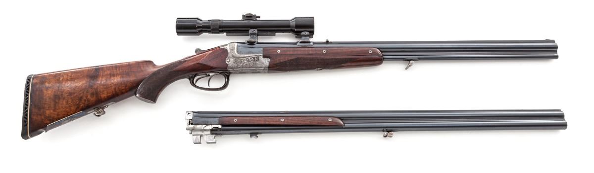 1936 Merkel Model 201-E O/U Combo Rifle/Shotgun