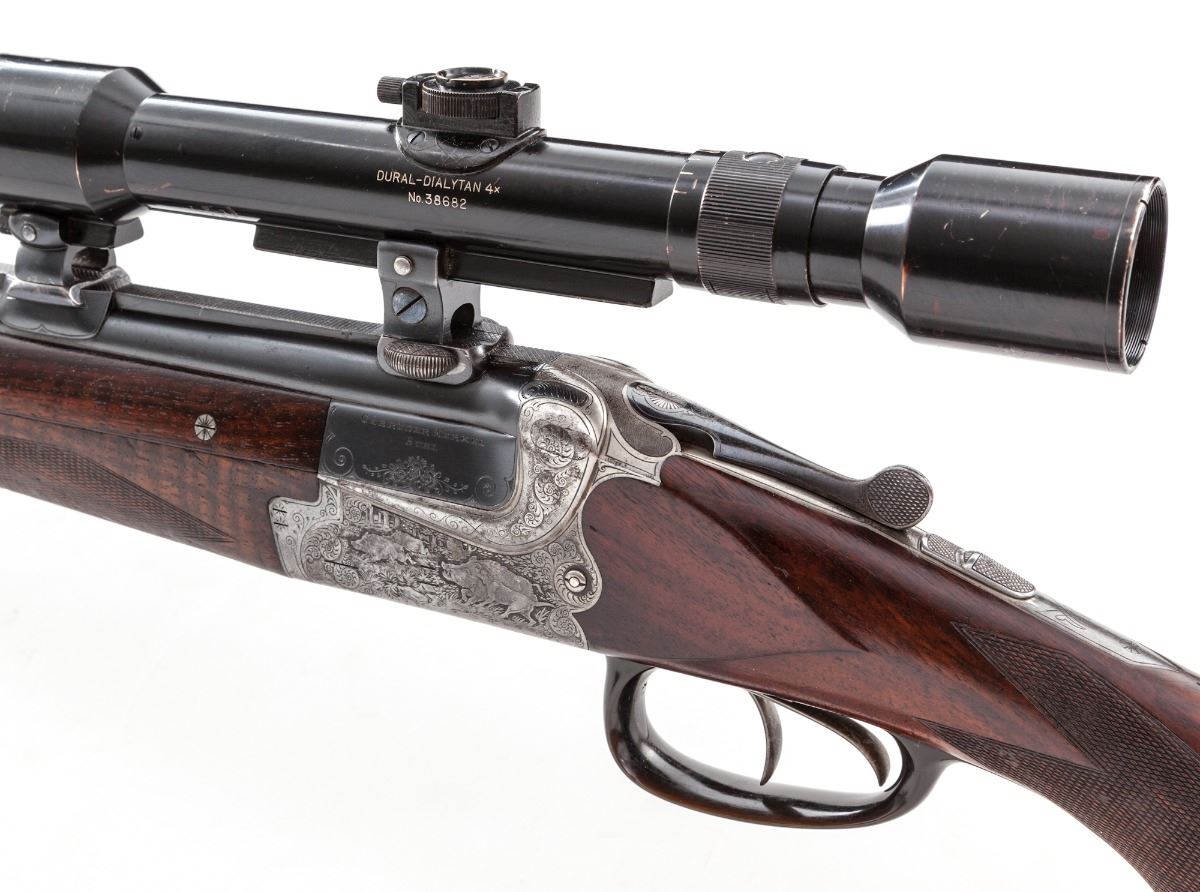 1936 Merkel Model 201-E O/U Combo Rifle/Shotgun
