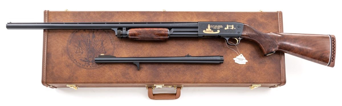 Cased Ithaca M.37 Ftrlt. LAPD Comm. Shotgun Set