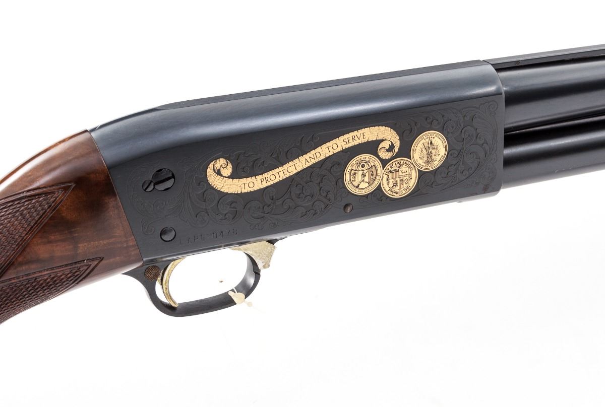 Cased Ithaca M.37 Ftrlt. LAPD Comm. Shotgun Set