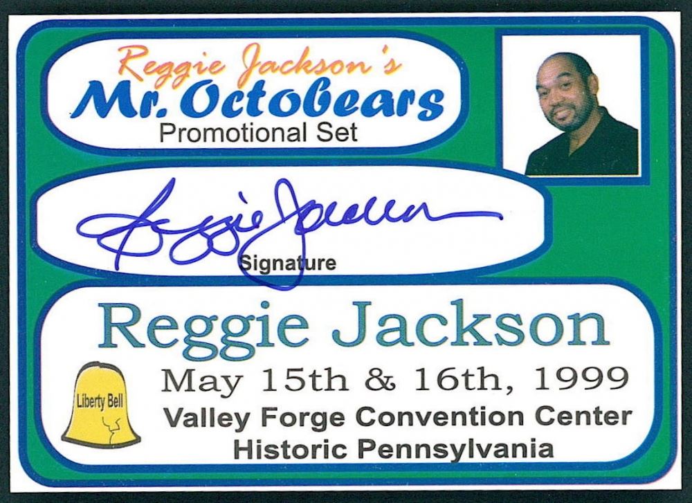 Reggie Jackson Signed LE "Mr. Octobears" Promo Card (HMG Hologram)