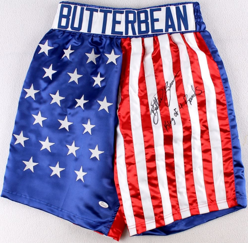 Eric Esch "Butterbean" Signed Custom "USA" Boxing Shorts Inscribed ...