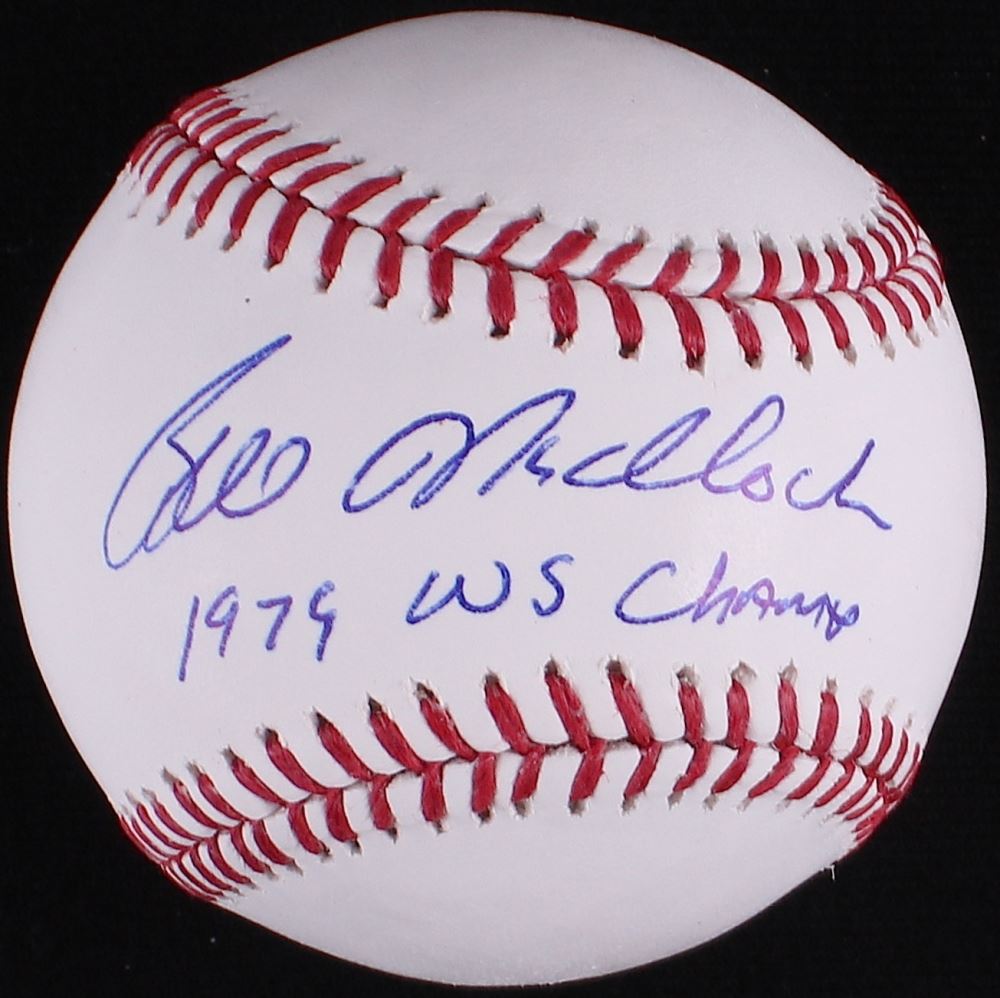Bill Madlock Signed OML Baseball Inscribed "1979 WS Champ" (PSA COA)