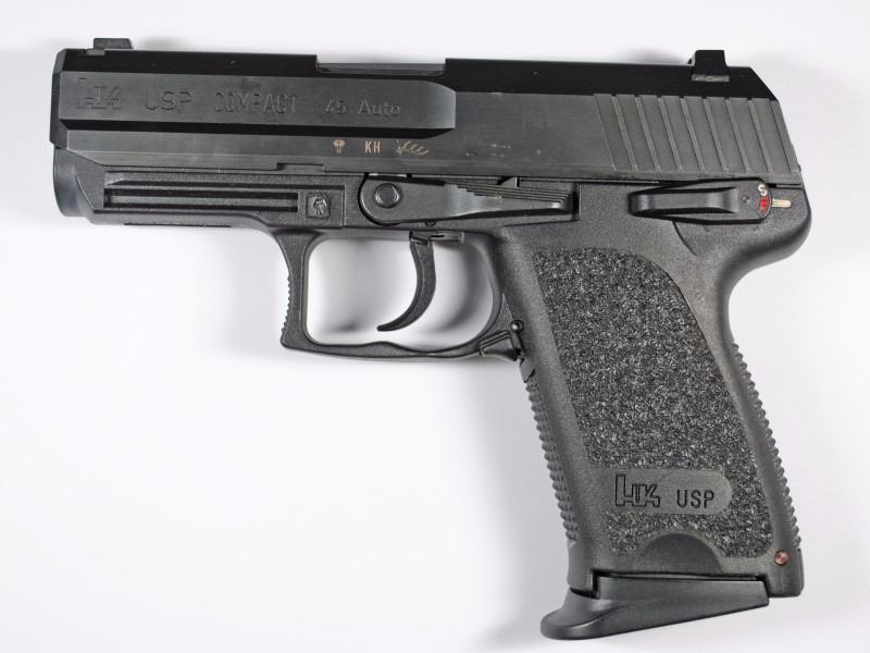 H&K USP Compact .45 Pistol with Hard Case. USED