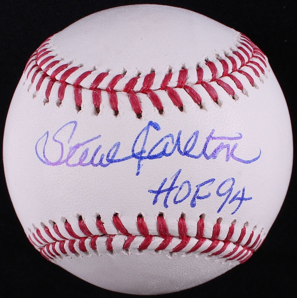 Steve Carlton Signed OML Baseball Inscribed "HOF 94" (JSA COA)