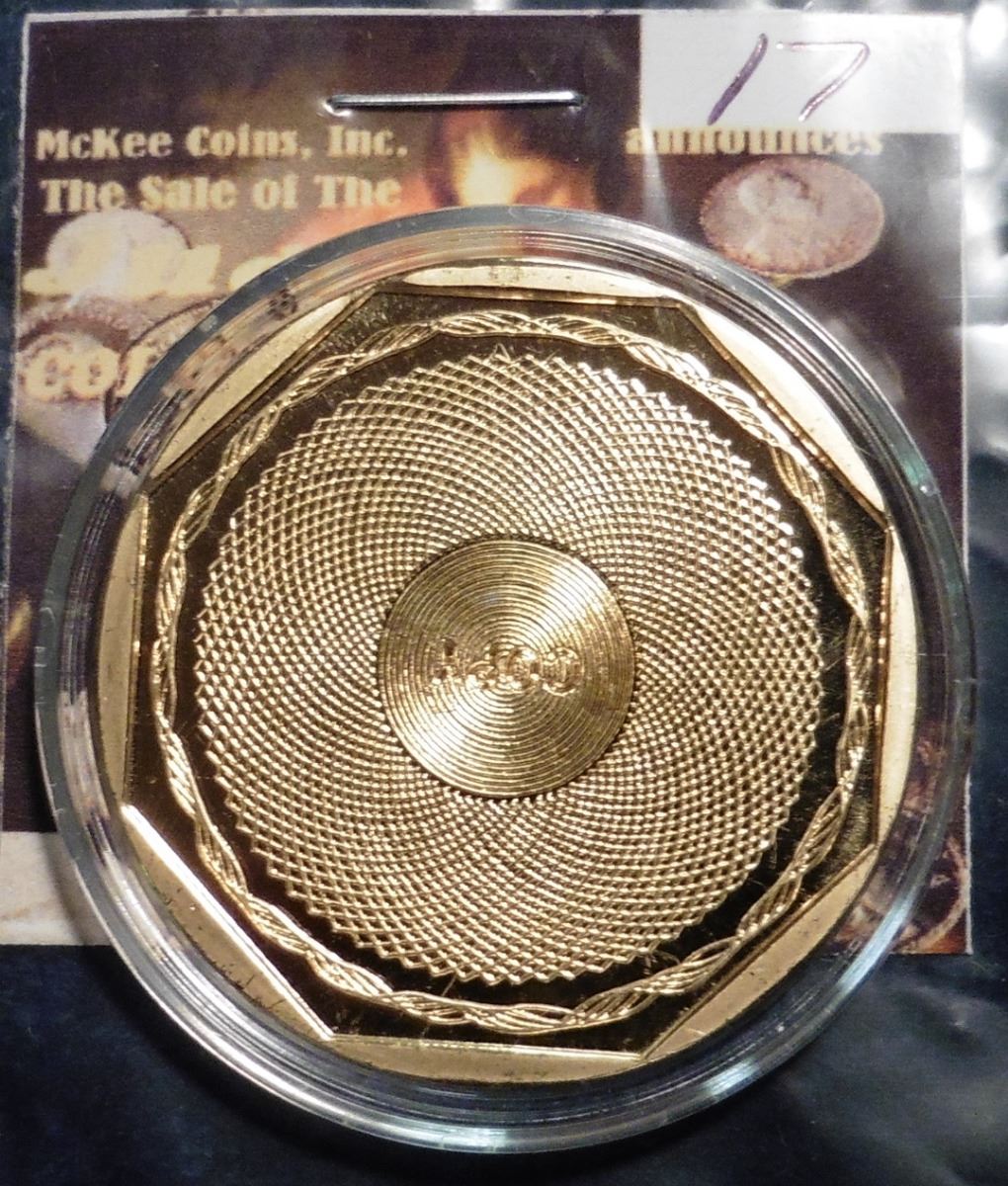 1851 U.S. Assay Fifty Dollar Gold Slug Replica. Material: Cu, layered ...