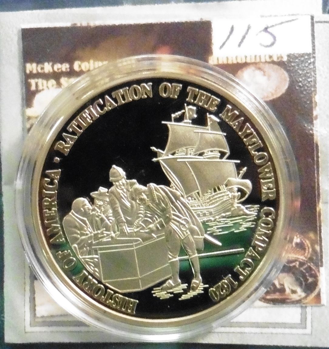 2009 The Birth of Our Nation Medal - Mayflower Compact Coin. Material ...