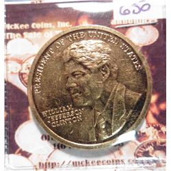 1993 William Jefferson Clinton U.S. Mint Gold-plated Bronze Inaugural ...