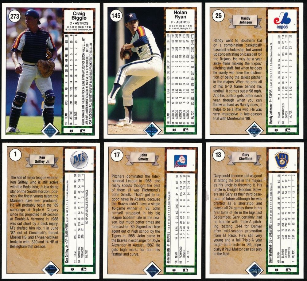 1989 Upper Deck Complete Set of (700) Baseball Cards Including #25 ...