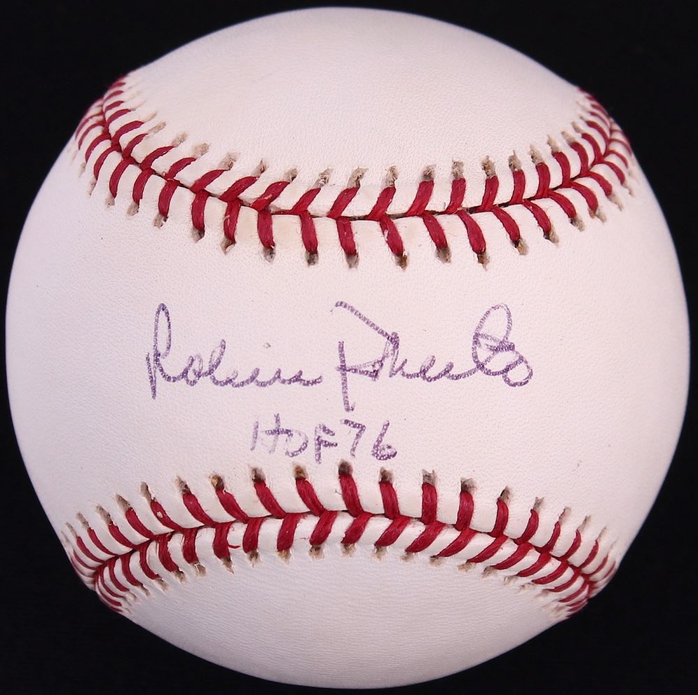 Robin Roberts Signed ONL Baseball Inscribed "HOF 76" (Hall of Fame COA)