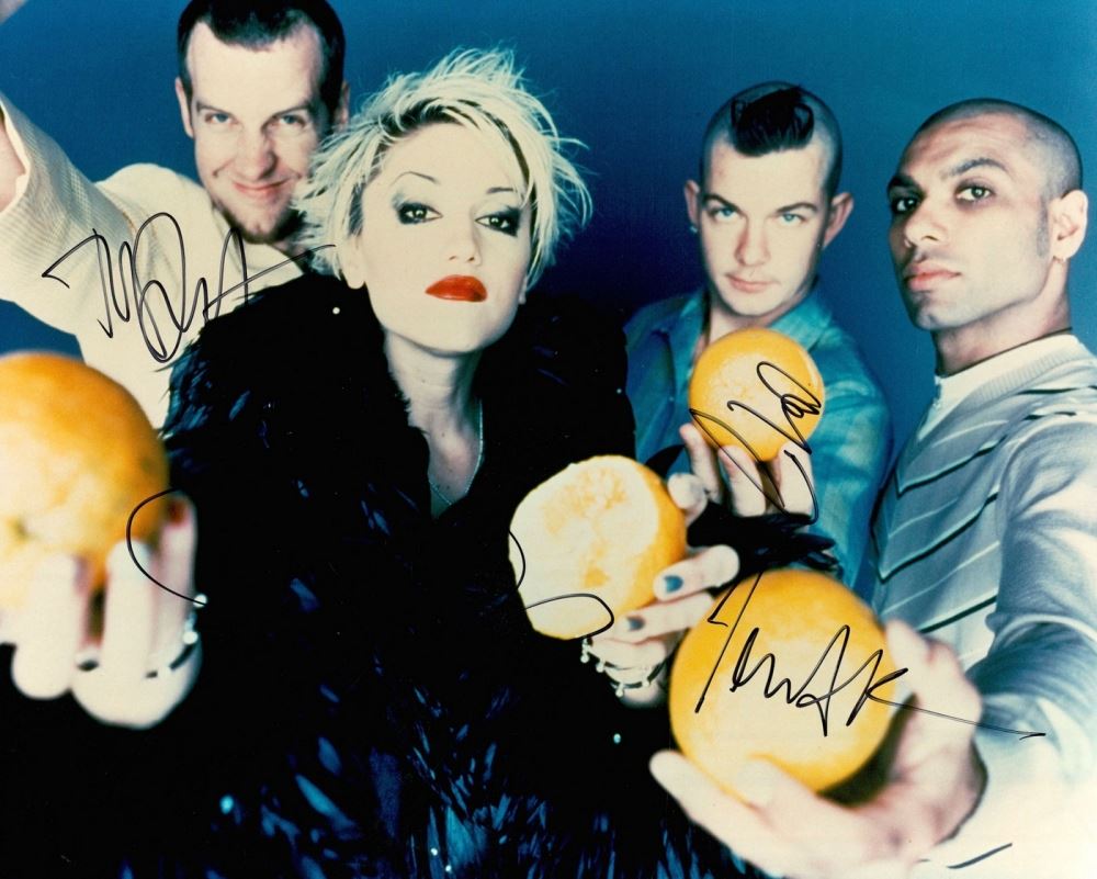 No Doubt Band-Signed 8x10 Photo with Gwen Stefani, Adrian Young, Tom ...