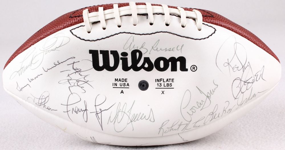 Multi-Signed White Panel Football with (28) Signatures Including Franco ...