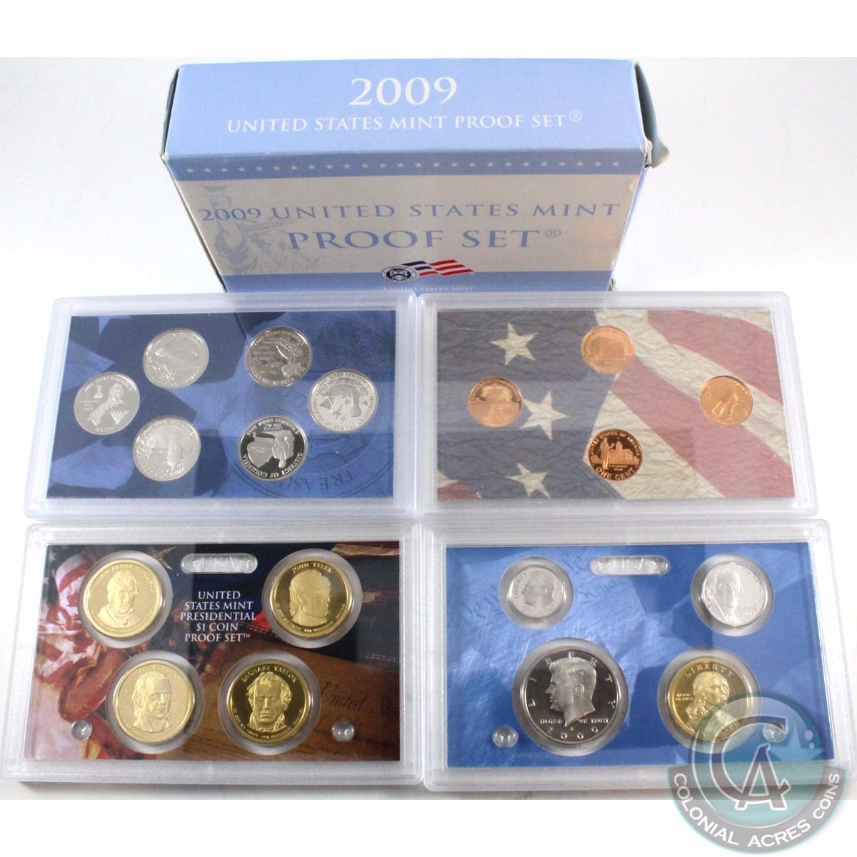 2009 United States Mint 18-Coin Proof Set with certificate and Display ...