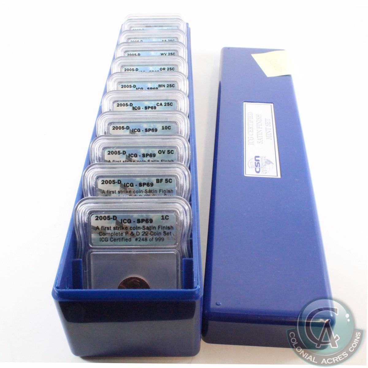Estate Lot 11x 2005-D USA SP-69 ICG Certified Satin Finish Mint set of ...