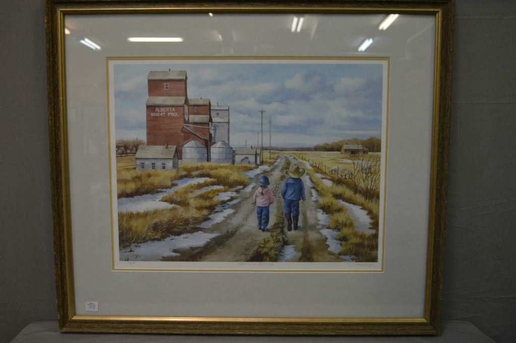 Framed limited edition print "Prairie Spring" pencil signed by artist ...